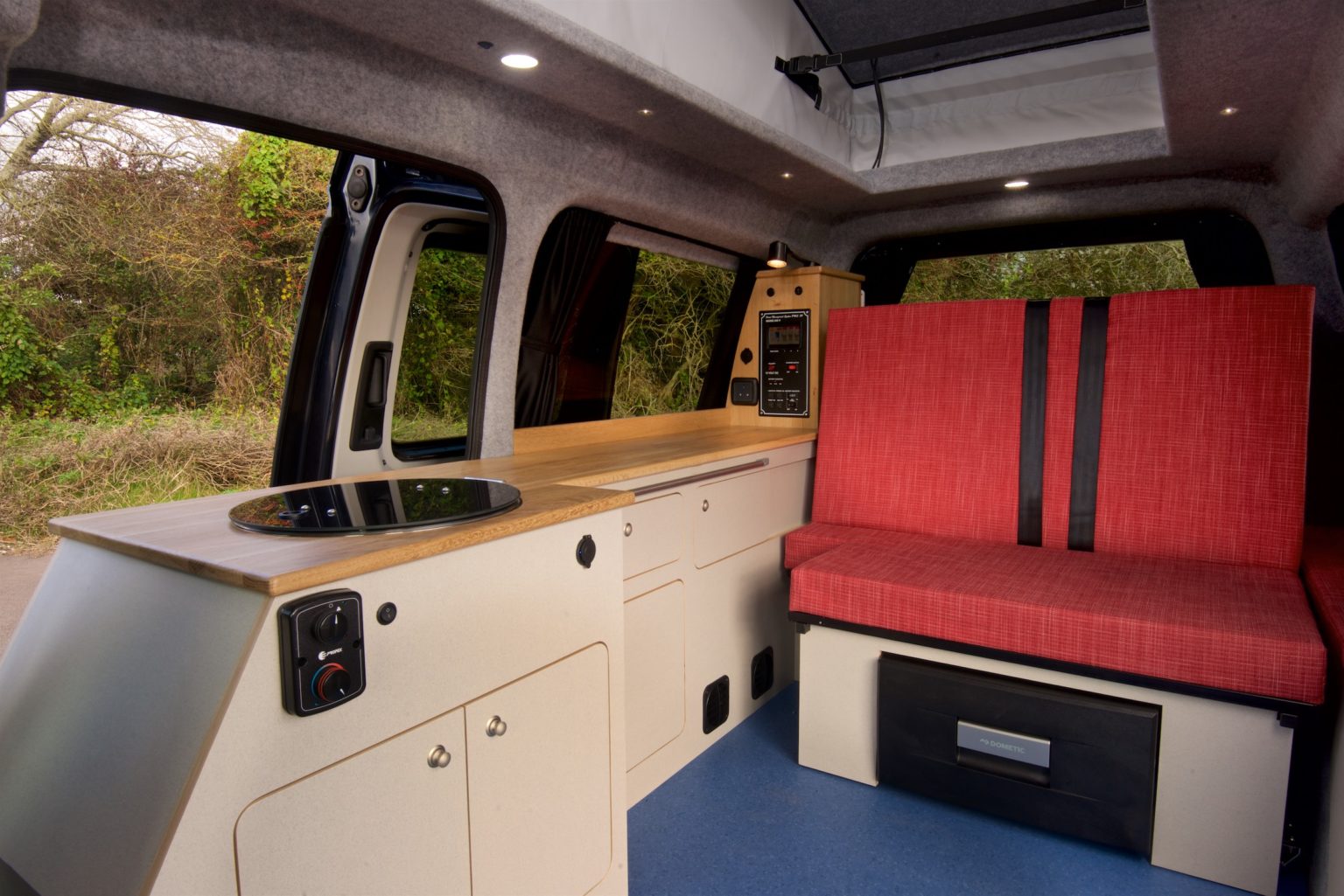 Wooden campervan interior options